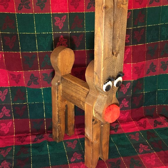 Holiday | Vintage Standing Wooden Rudolph | Poshmark